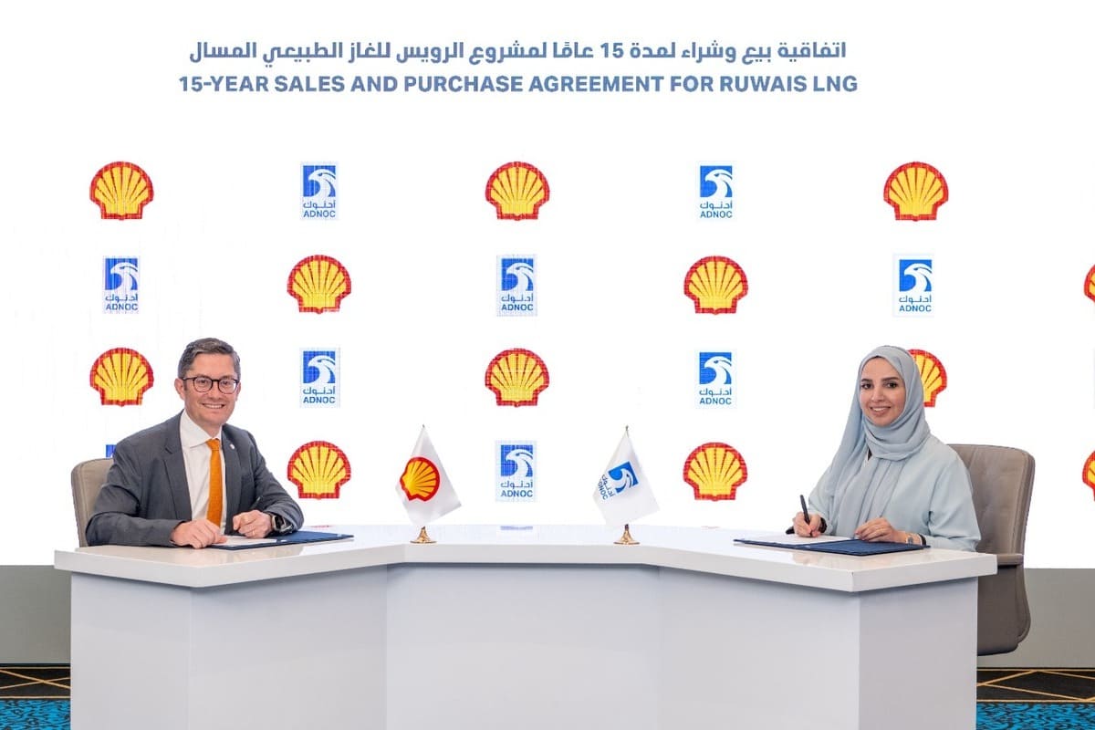 ADNOC, Shell sign 15-year agreement to deliver 1 million tons of LNG ...