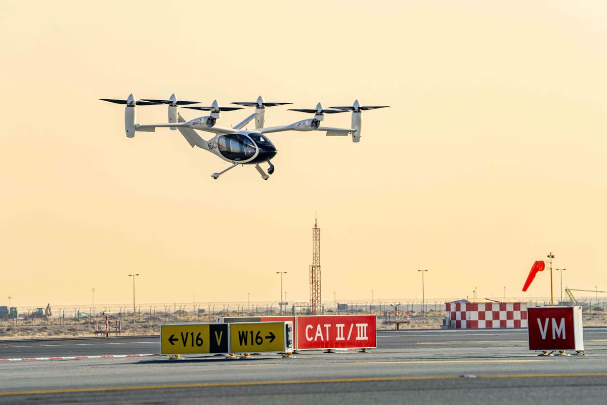 Dubai completes first crewed eVTOL aerial taxi flight, promising swift ...