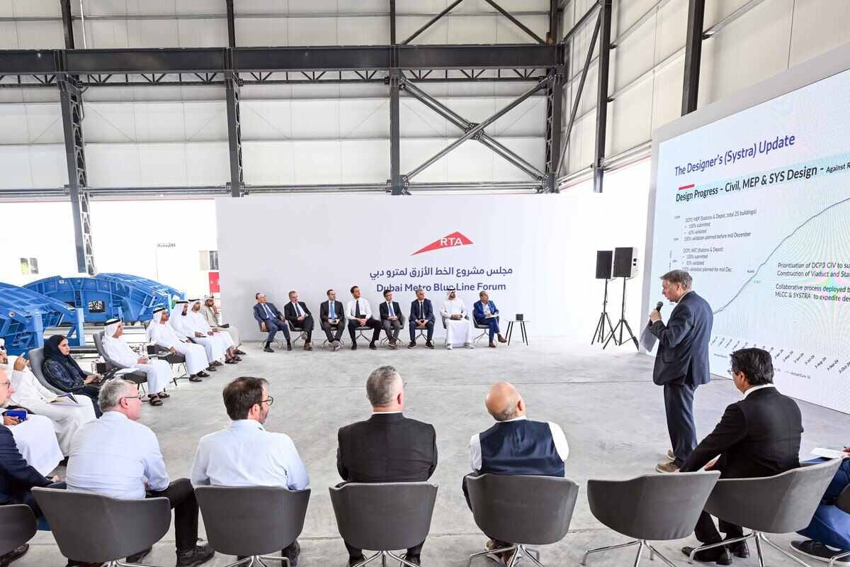 RTA's Al Tayer reviews progress on Dubai Metro Blue Line project