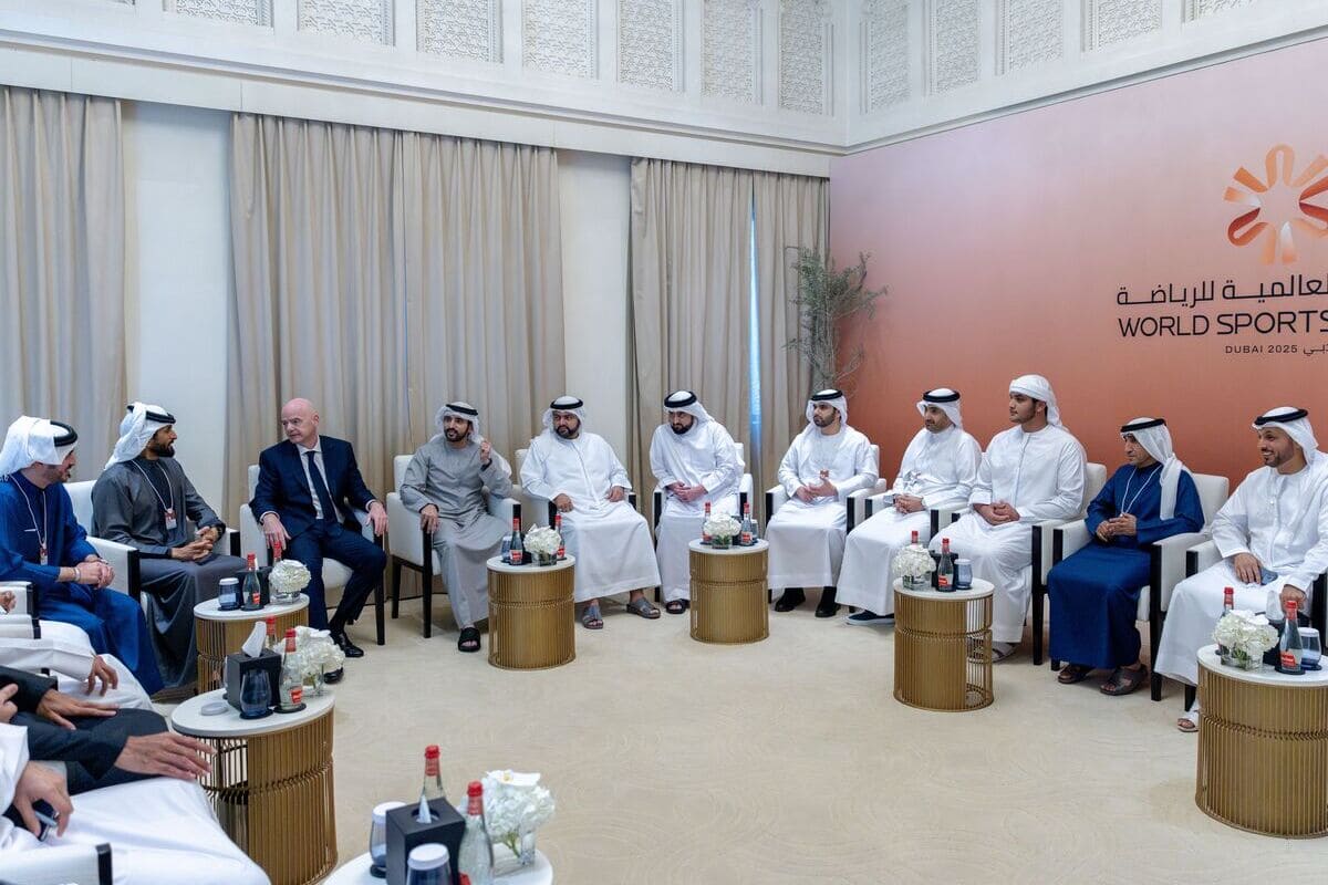 Sheikh Hamdan, FIFA President discuss global sports cooperation at ...