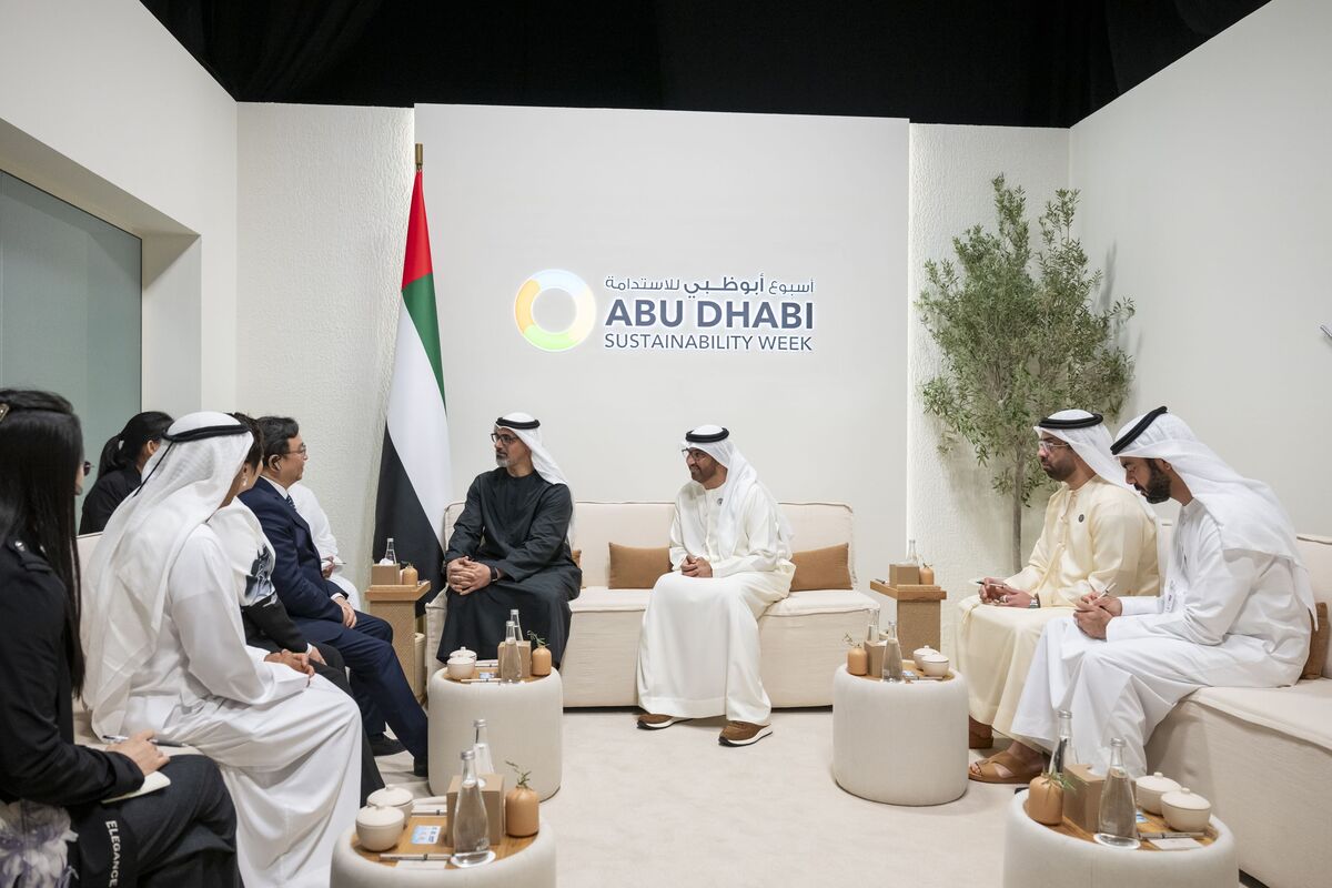 ADSW 2026: Sheikh Khaled meets BYD CEO to discuss EV cooperation ...